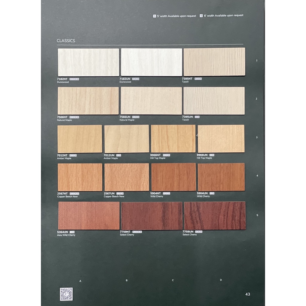 แผ่นลามิเนต Formica ลายไม้ Full Crown Grain Classics (Page 43) ขนาด 120 ...