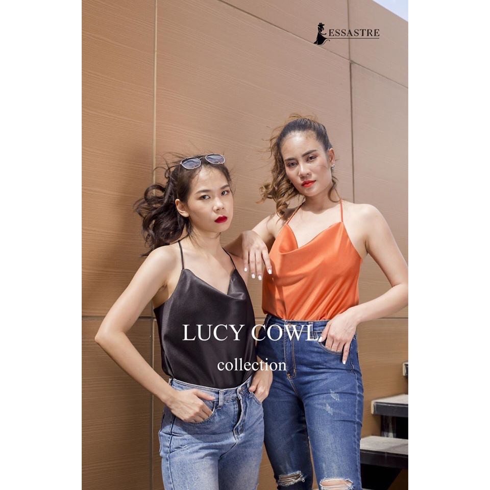 ESSASTRE LUCY COWL สายเดี่ยวคอถ่วง ผ้า zara | Shopee Thailand