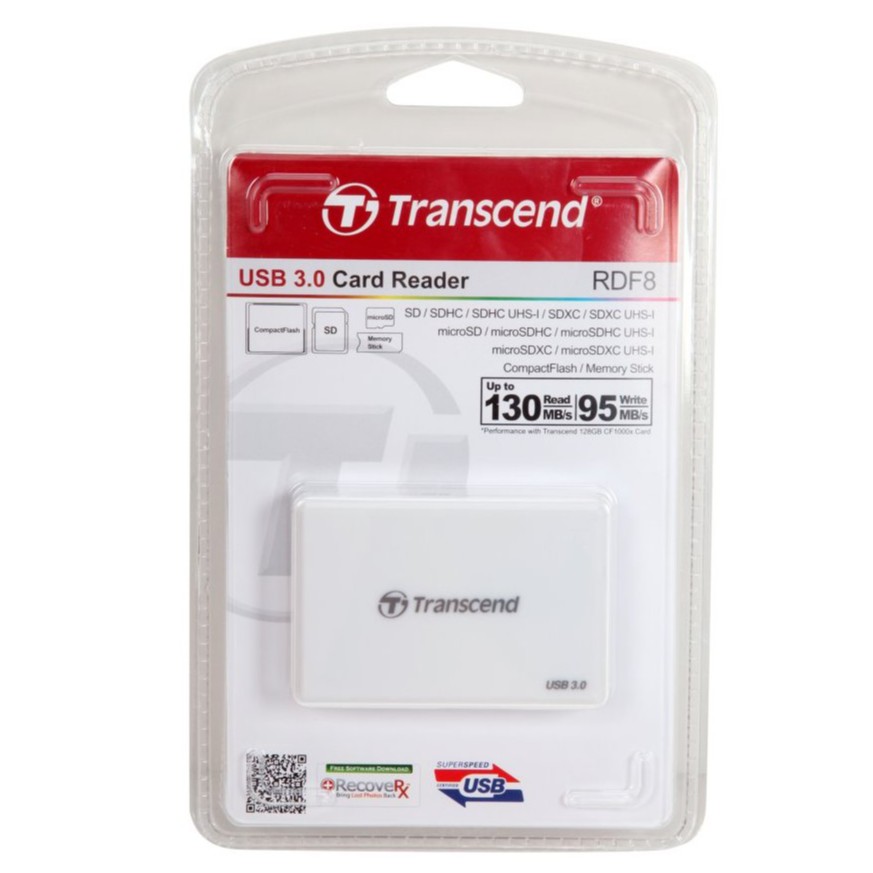 Transcend RDF8 Card Reader All in 1 USB 3.0 (Black / White) | Shopee ...