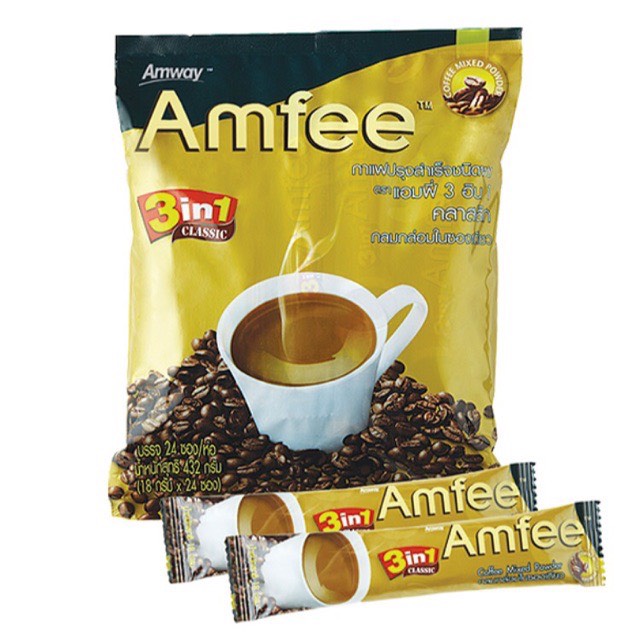 แอมฟี่ กาแฟปรุงสำเร็จชนิดผง 3 อิน 1 Amfee Coffee 3in1 กลมกล่อม หอมกรุ่น ...