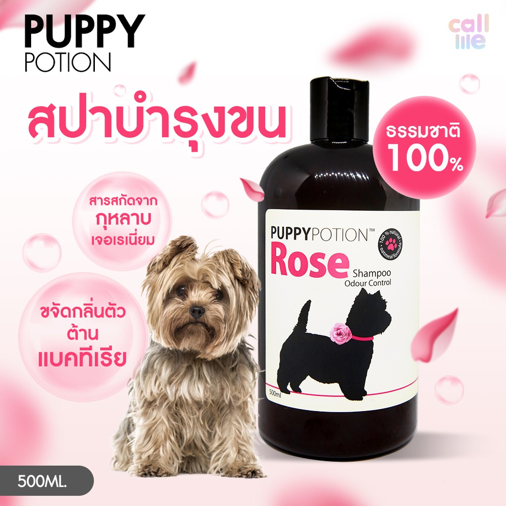 Puppy Potion Rose Shampoo สปาขนสุนัข ธรรมชาติ100% 500ml.[DG06] | Shopee ...