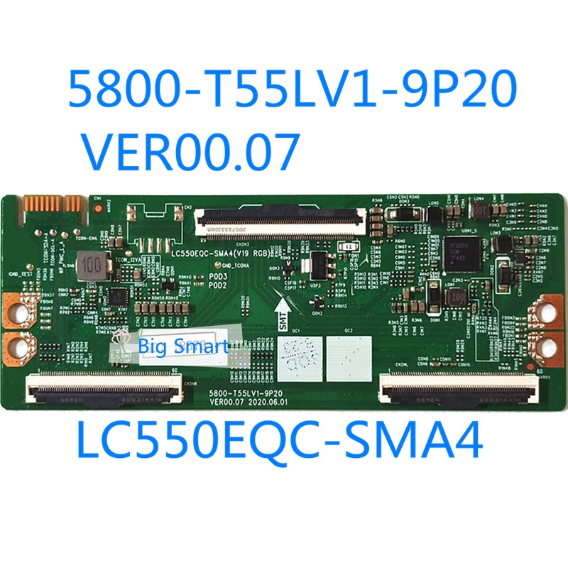 บอร์ดลอจิกทีวี LCD 5800-T55LV1-9P20 VER00.07 55 นิ้ว LC550EQC-SMA4 TCON ...