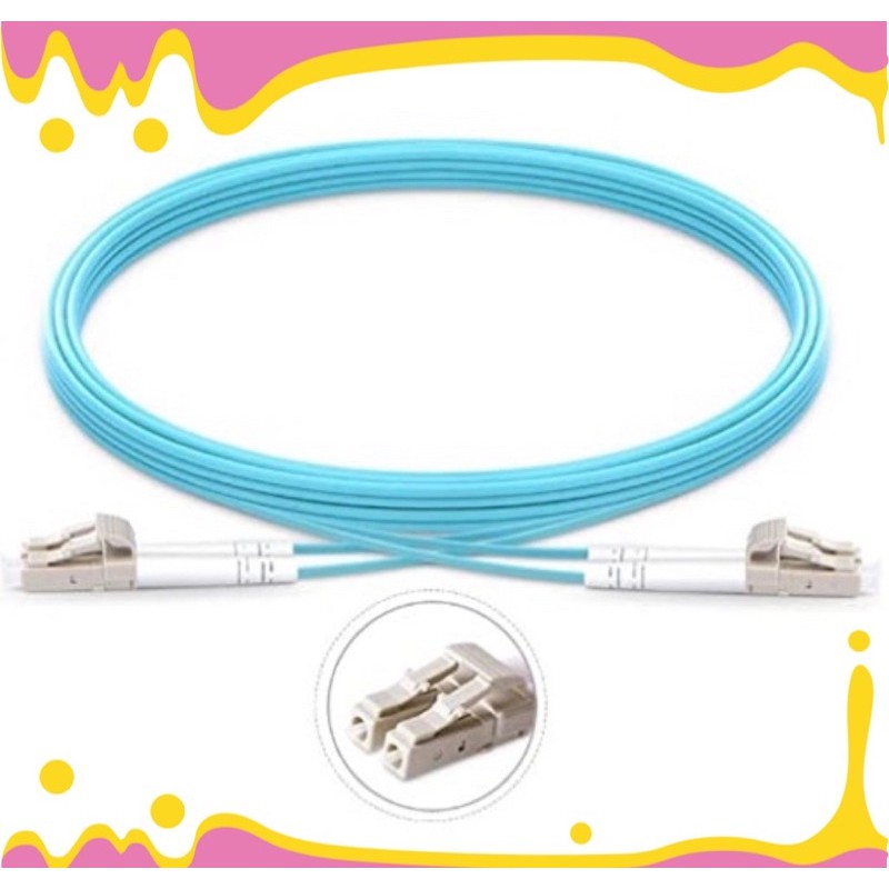 LC-LC Patch cord Fiber optic Multimode 50/125um(OM3), Duplex OD:3.0mm 3M สีฟ้า | Shopee Thailand