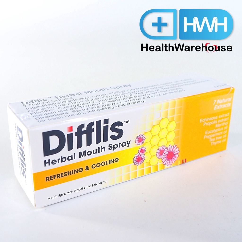 Difflis Herbal Mouth Spray 15 mL Echinacea ดิฟฟลิส เฮอร์เบิ้ล เมาท์ ...