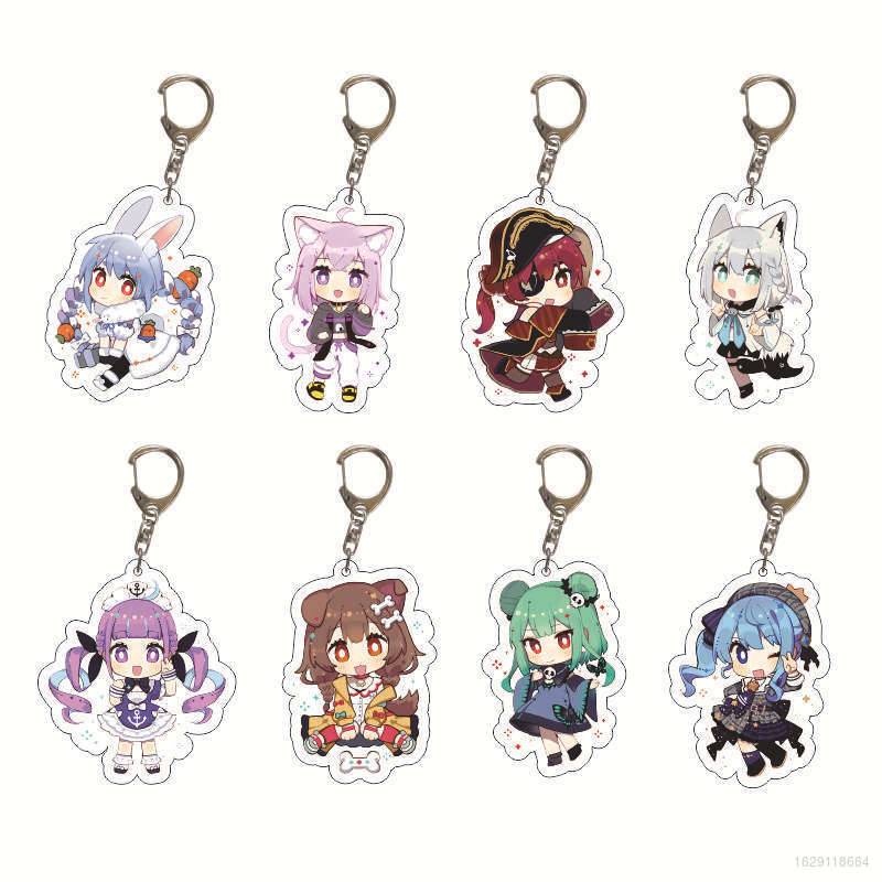 HOLOLIVE Keychain Anime Acrylic Bag Pandant Keyring 6cm Shirakami ...