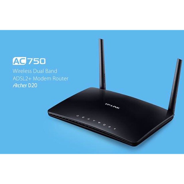ลดล้างสต๊อก TP-Link Archer D20 AC750 Wireless Dual Band ADSL2+ Modem ...