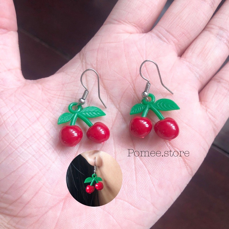 pomee.store ต่างหูเชอรี่ | Shopee Thailand