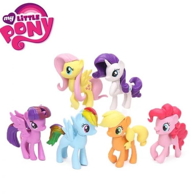 My LITTLE PONY FIGURE SET 6 ชิ้นขนาดใหญ่ 9 ซม. ACTION FIGURE TOPPER ...