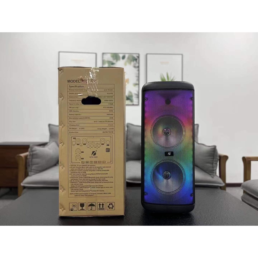 ลำโพงบลูทูธ รุ่น kts1756/bts-1388 ขนาดดอกลำโพง 10X2 เสียงดีเบสหนักมากๆๆ ...