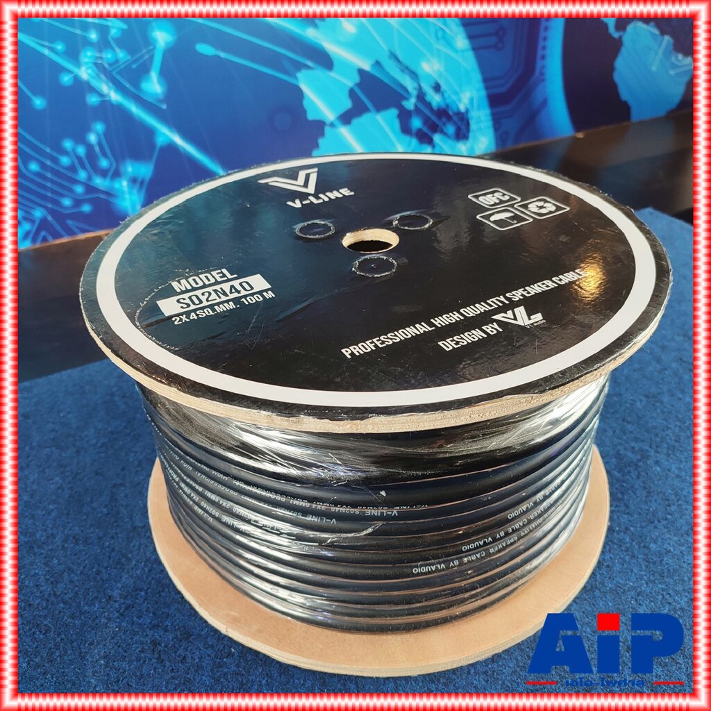 ขด100เมตร เมตรละ V-LINE S02N40 สายลำโพง 2X4mm V Line 2คอร์ สาย ลำโพง ...
