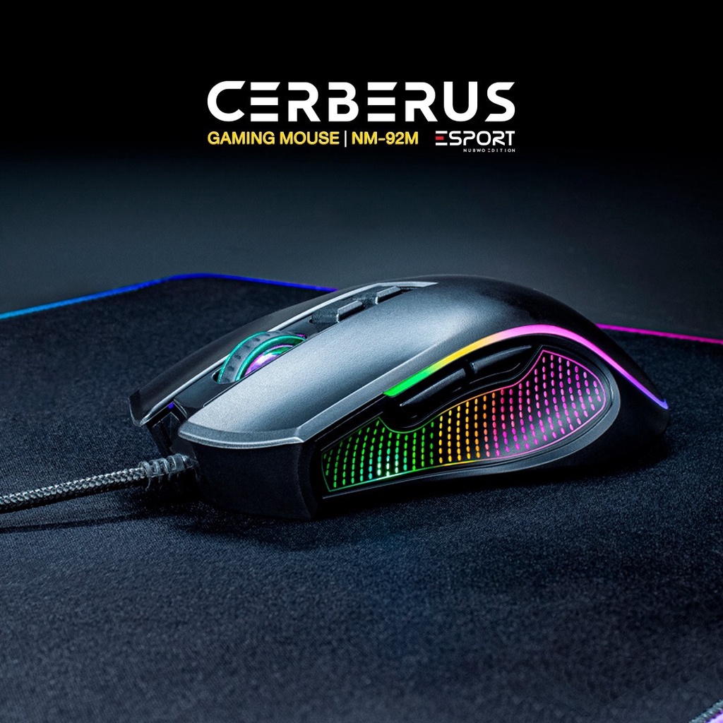 เมาส์เกมมิ่ง NUBWO CERBERUS NM-92M Gaming Macro Mouse เมาส์มาโคร เมาส์ ...