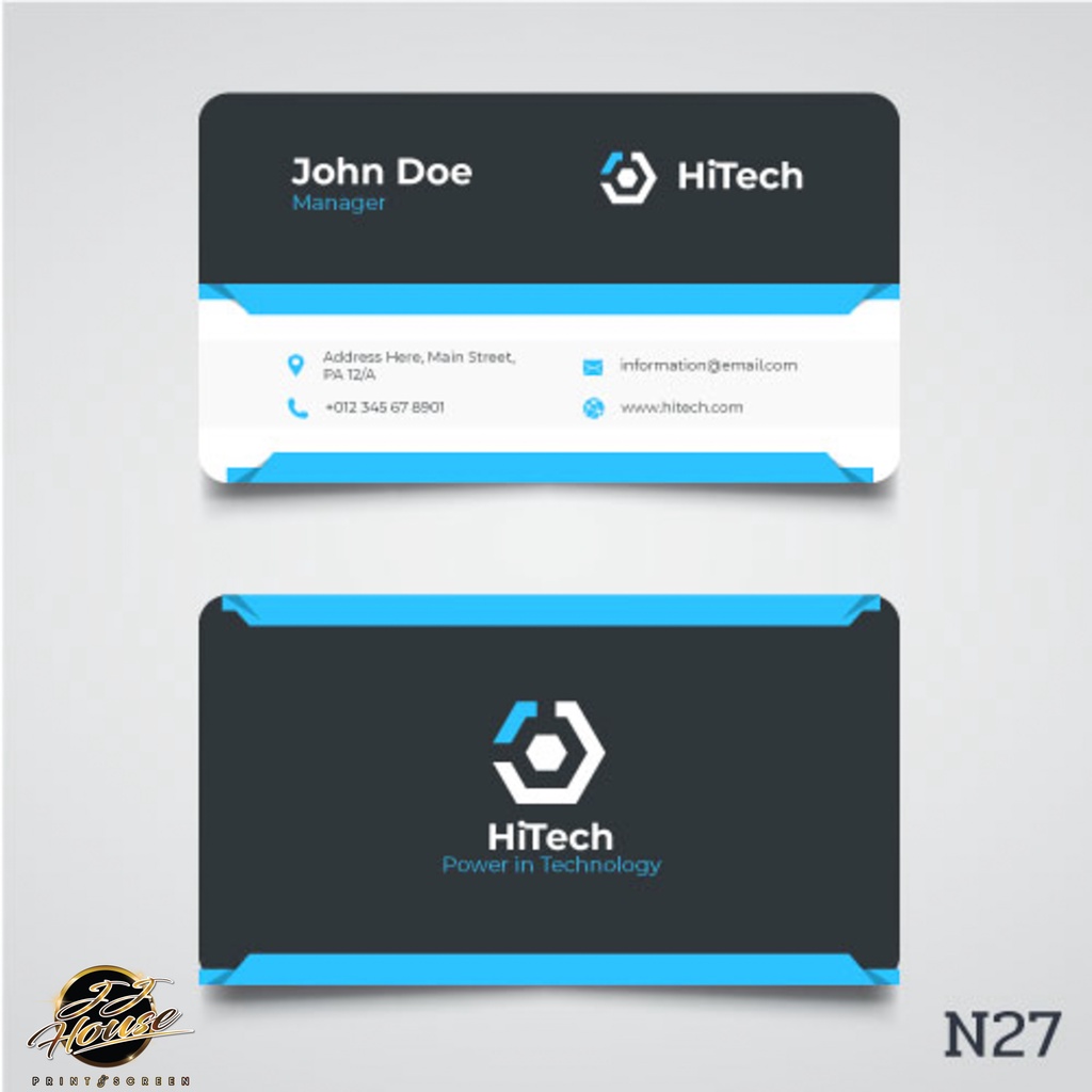 นามบัตรกระดาษอาร์ตการ์ดมัน/ด้าน 250/300 แกรม (100ใบ) N25-N28 | Shopee ...