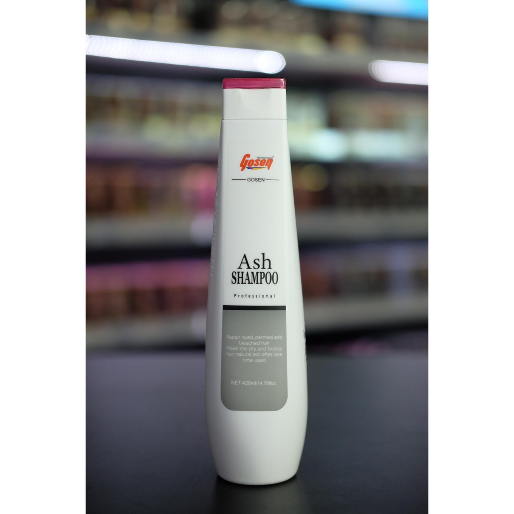 Gosen Ash Shampoo แชมพูโกเซ็น ASH สำหรับทำสีเทา ( แชมพูสระเทา ) น้ำใส ...