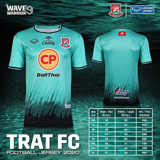 เสื้อผู้รักษาประตู 3 ตราด เอฟซี 2020 เขียวมิ้นต์ TRAT FC GK3 JERSEY 2020 Green Mint | Shopee ...