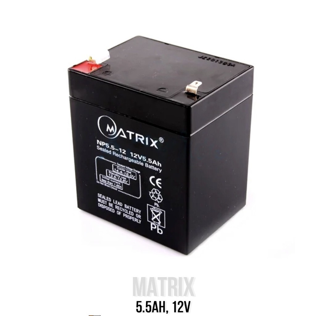 MATRIX Battery UPS 5.5Ah, 12V สำหรับเครื่องสำรองไฟฟ้า UPS | Shopee Thailand