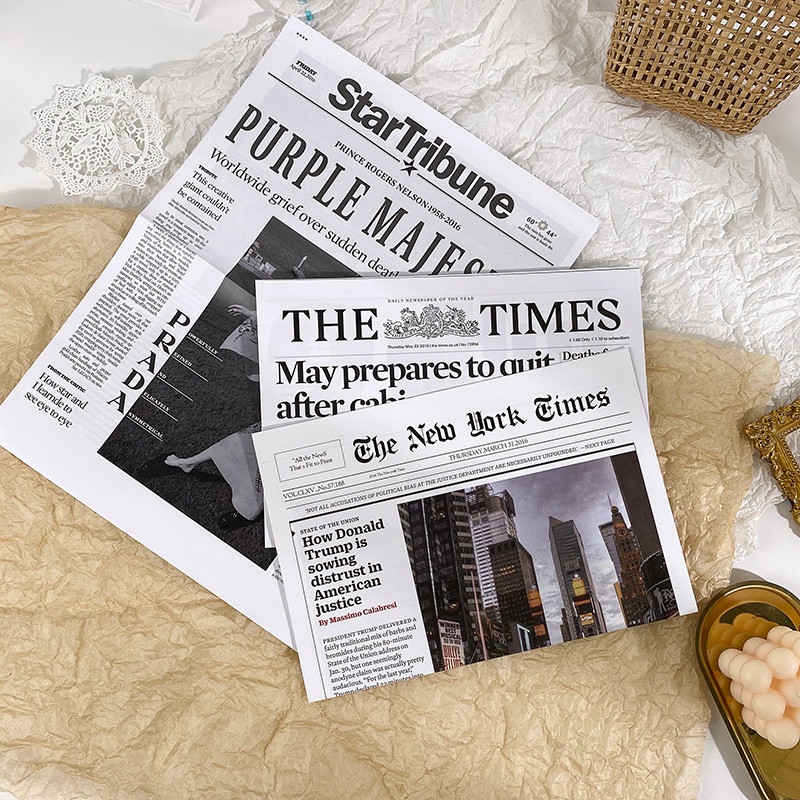 Photography Props Newspaper Magazine Book Cover Nordic Decor | Shopee ...