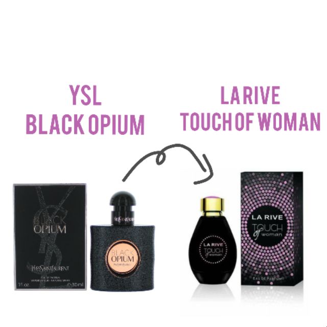 น้ำหอมแบรนด์ยุโรปแท้ la rive touch of woman dupe YSL black Opium ...