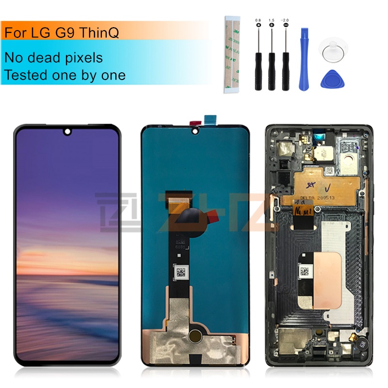 ชุดประกอบหน้าจอสัมผัส LCD 6.8 นิ้ว LG G9 ThinQ G910 G900 G900 G900N 5G LM-G900 LG Velvet 5G ...