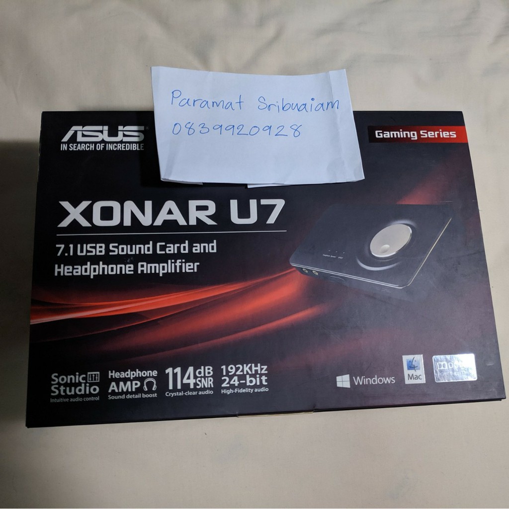 ASUS XONAR U7 7.1 USB Sound Card and Headphone Amplifier ( กล่อง ...