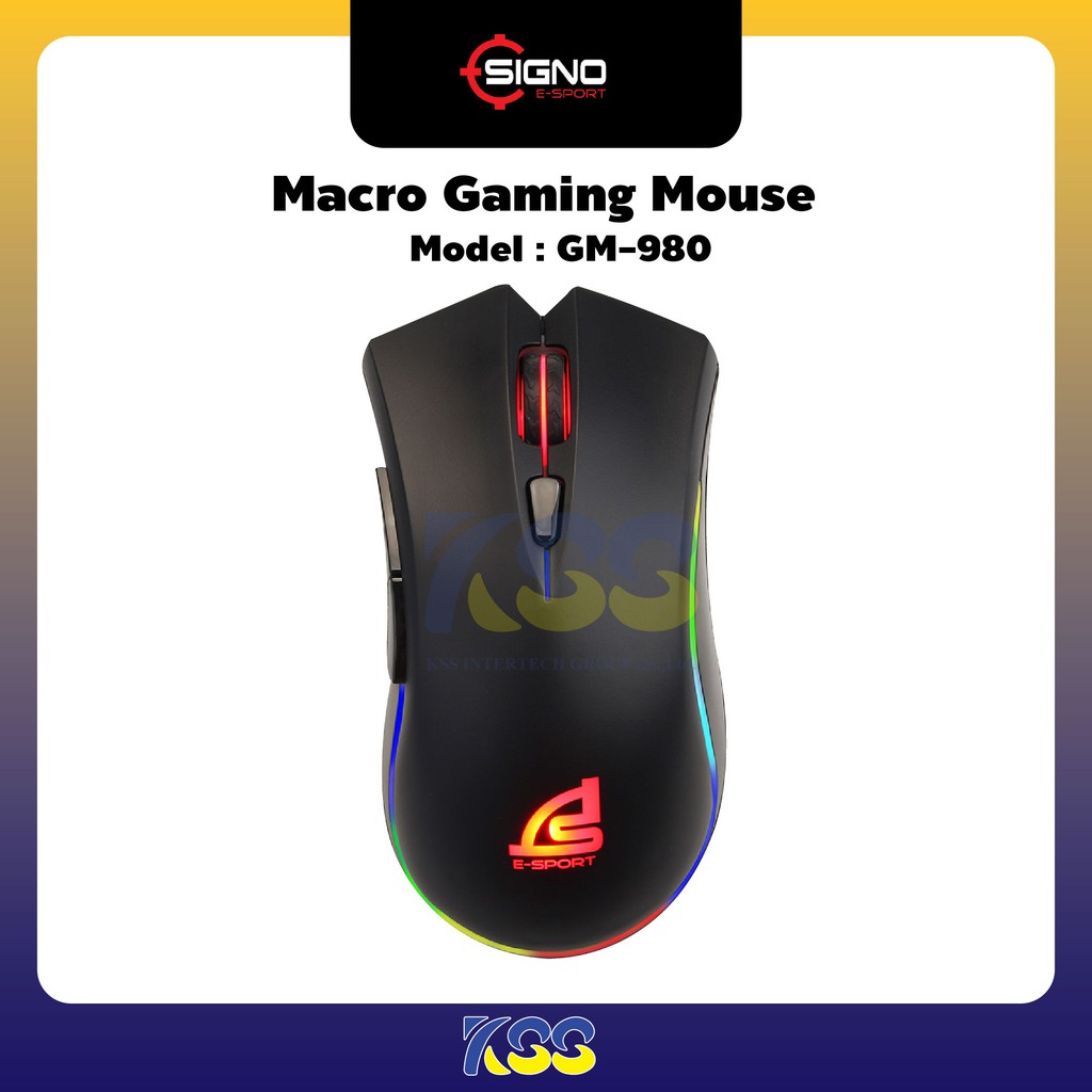 MOUSE (เมาส์) SIGNO GAMING GM-980 (BLACK) | Shopee Thailand