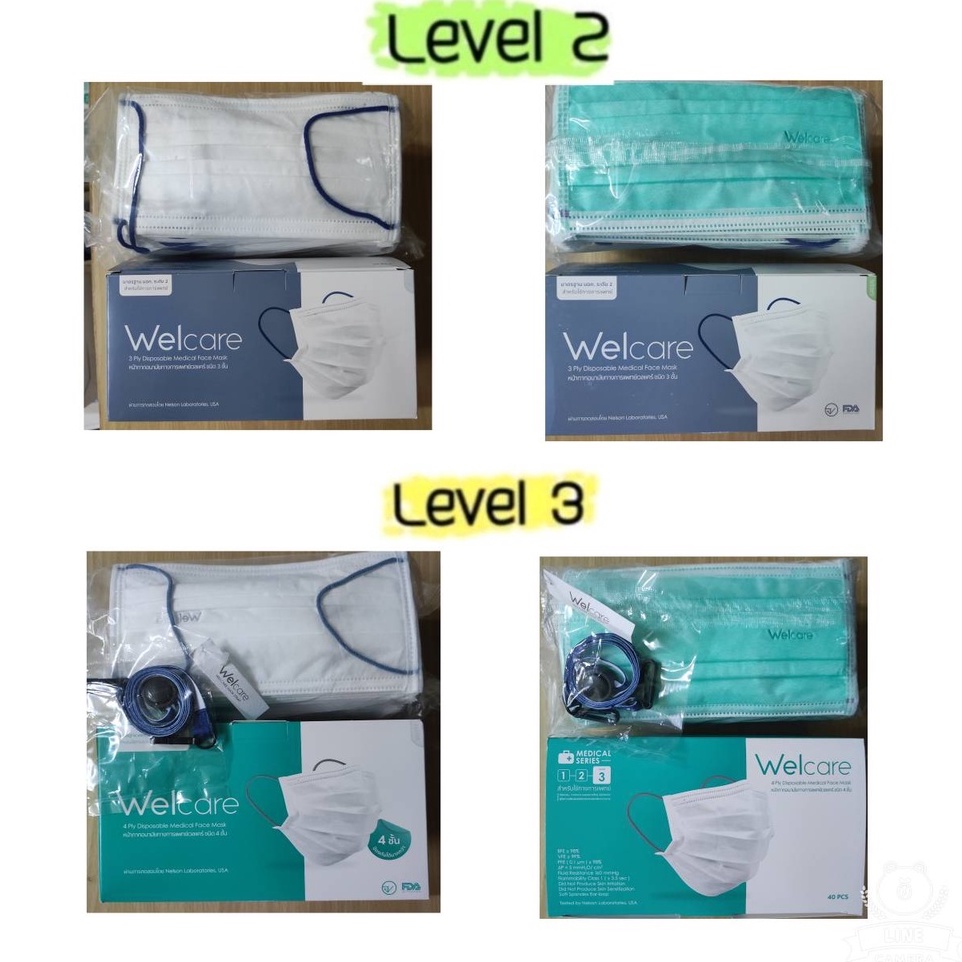 Welcare Mask Level-1 Level 2 Level 3 x Medical Series หน้ากากอนามัยทาง ...
