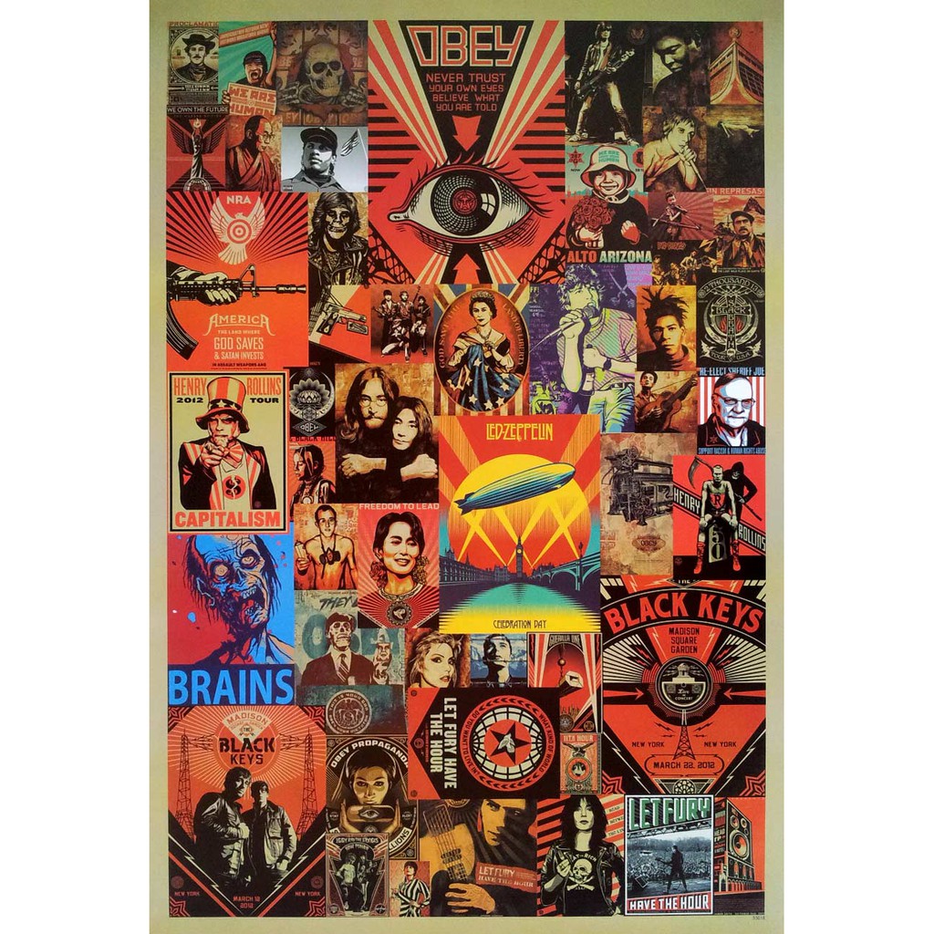 โปสเตอร์ กราฟฟิก OBEY POSTER 24”x35” Inch Designs Graphic Art ...