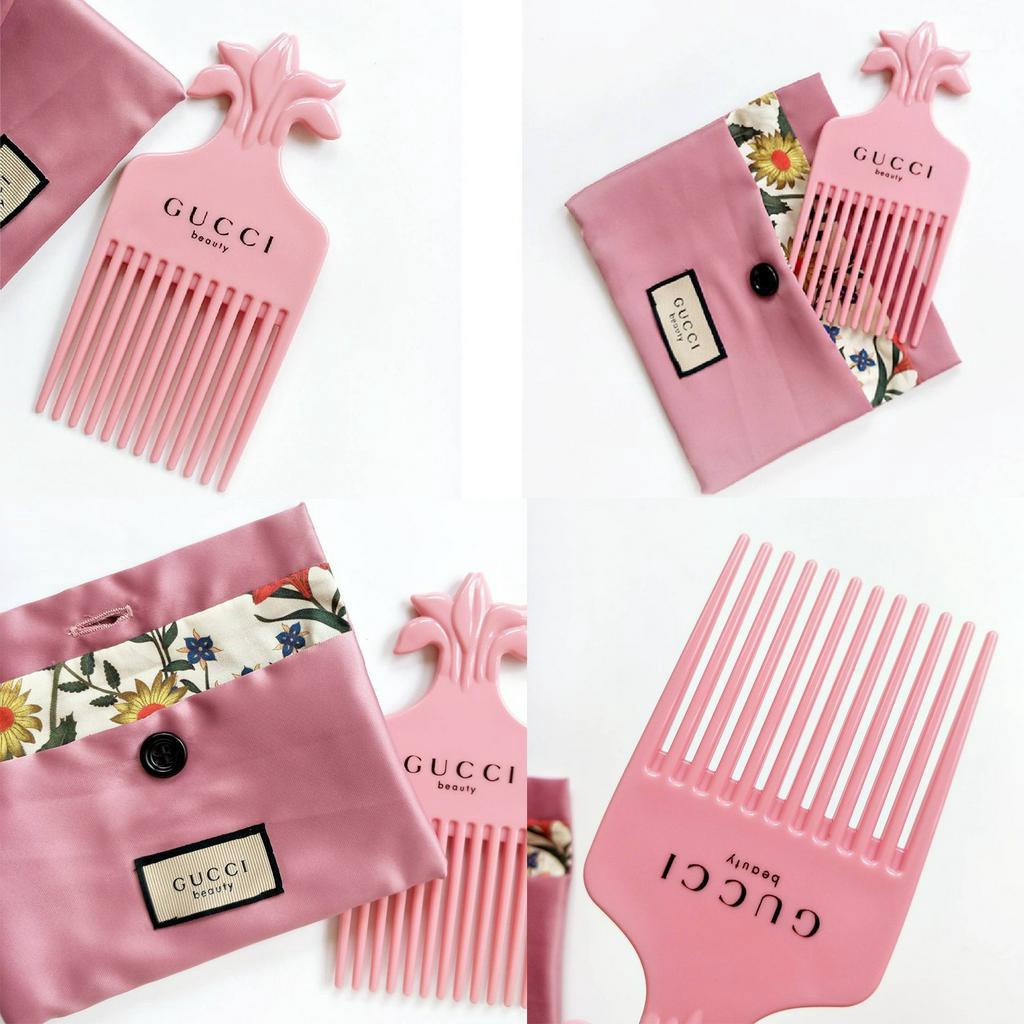 Gucci Beauty Comb & Floral Pouch Case ( กระเป๋า+หวี ) P-G0cci | Shopee ...