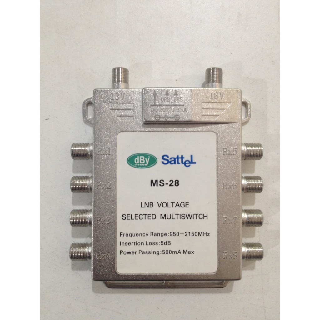 มัลติสวิตซ์ Multi switch dBy Sattel MS-28 LNB voltage 13V/18V Selected ...