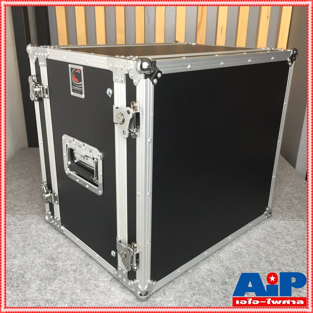 แร็ค COMPACT L 10U RACKไม้หุ้มหนังสีดำ ลึก 11นิ้ว L10U แร็คเครื่องเสียง แร็คไม้ คอมแพ็ค L-10U เอ ...