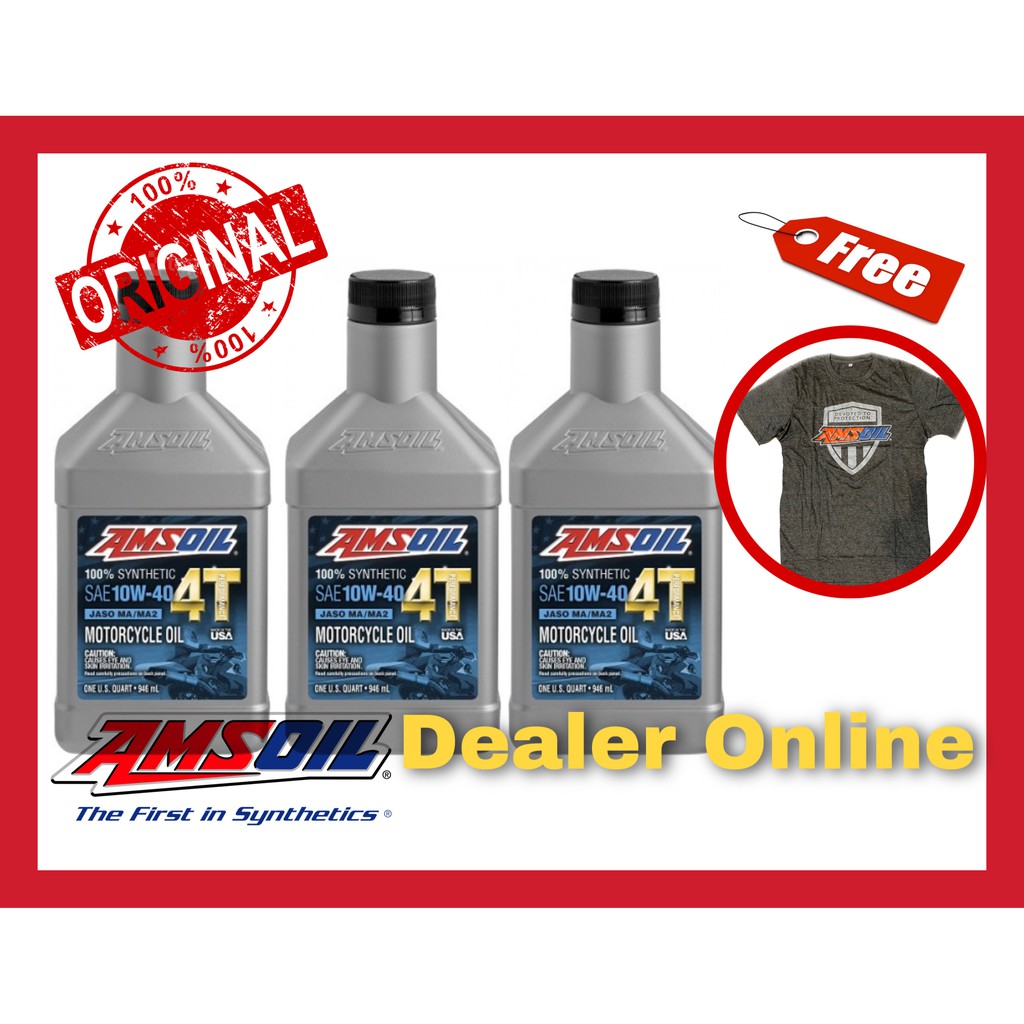 Amsoil 4T Performance SAE 10w-40 น้ำมันเครื่องสังเคราะห์แท้ 100% ...