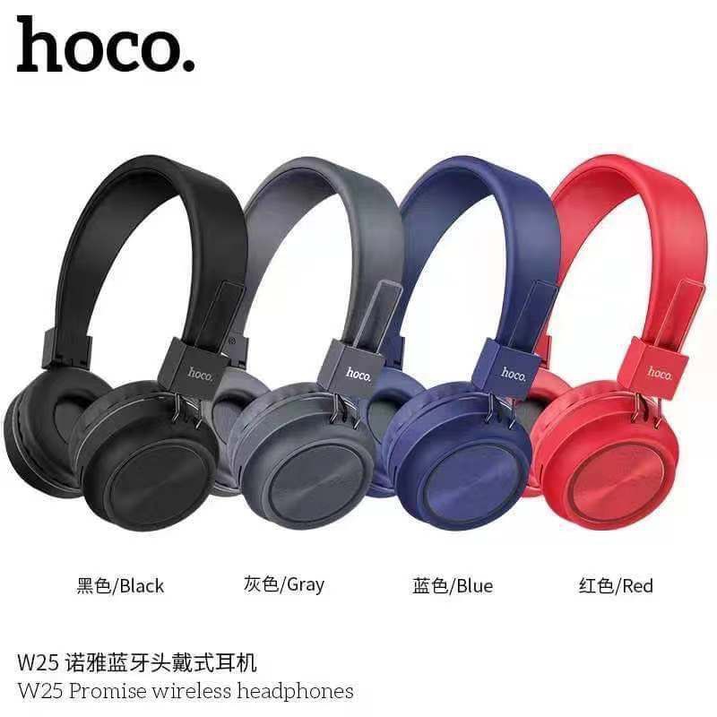 HOCO W25 หูฟังบลูทูธ รุ่นใหม่ ไร้สายพร้อมไมโครโฟน V5.0ใช้ ได้สุงสุด 12 ...