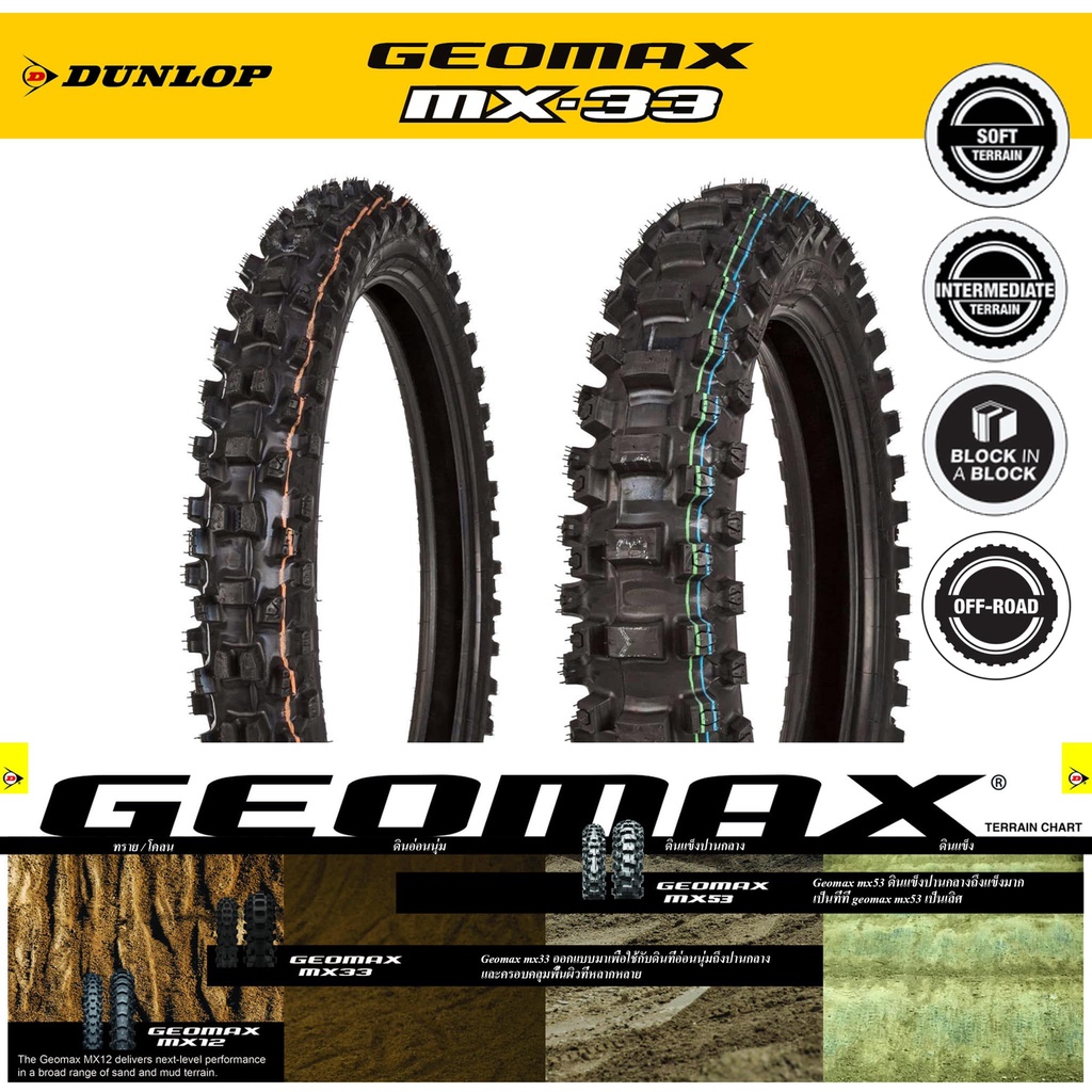 ยาง Dunlop Geomax MX33 Soft | Shopee Thailand