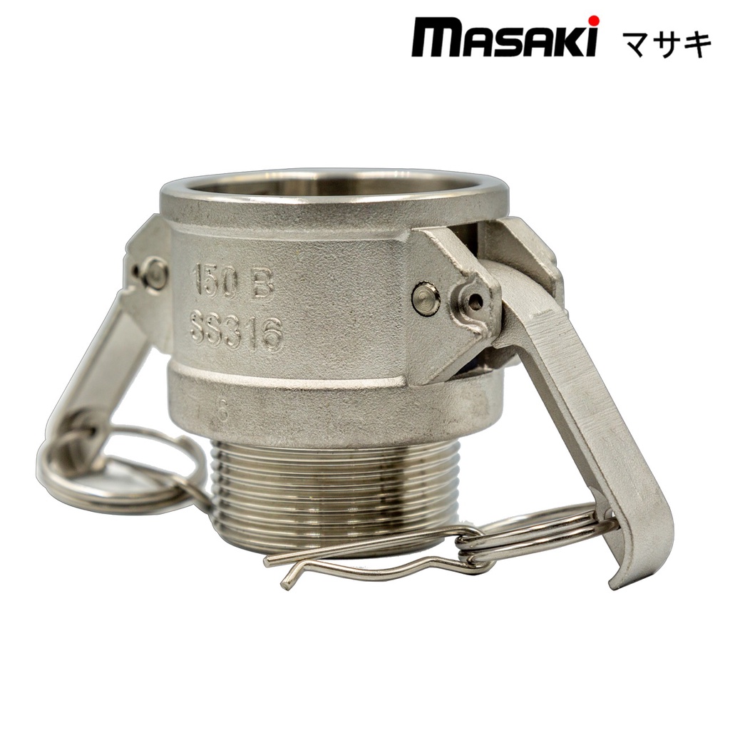 Camlock coupling part B SS316, สแตนเลส316, 1/2"-2" ข้อต่อสวมเร็ว BSP ...