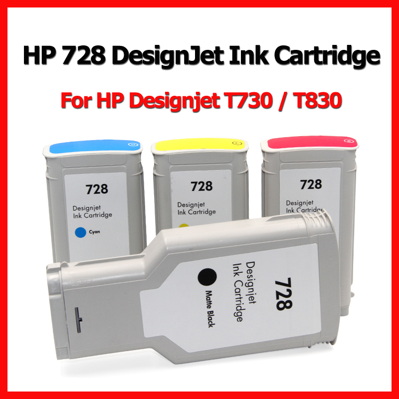 HP 728 130-ml Black / Cyan / Magenta / Yellow DesignJet Ink Cartridge ...