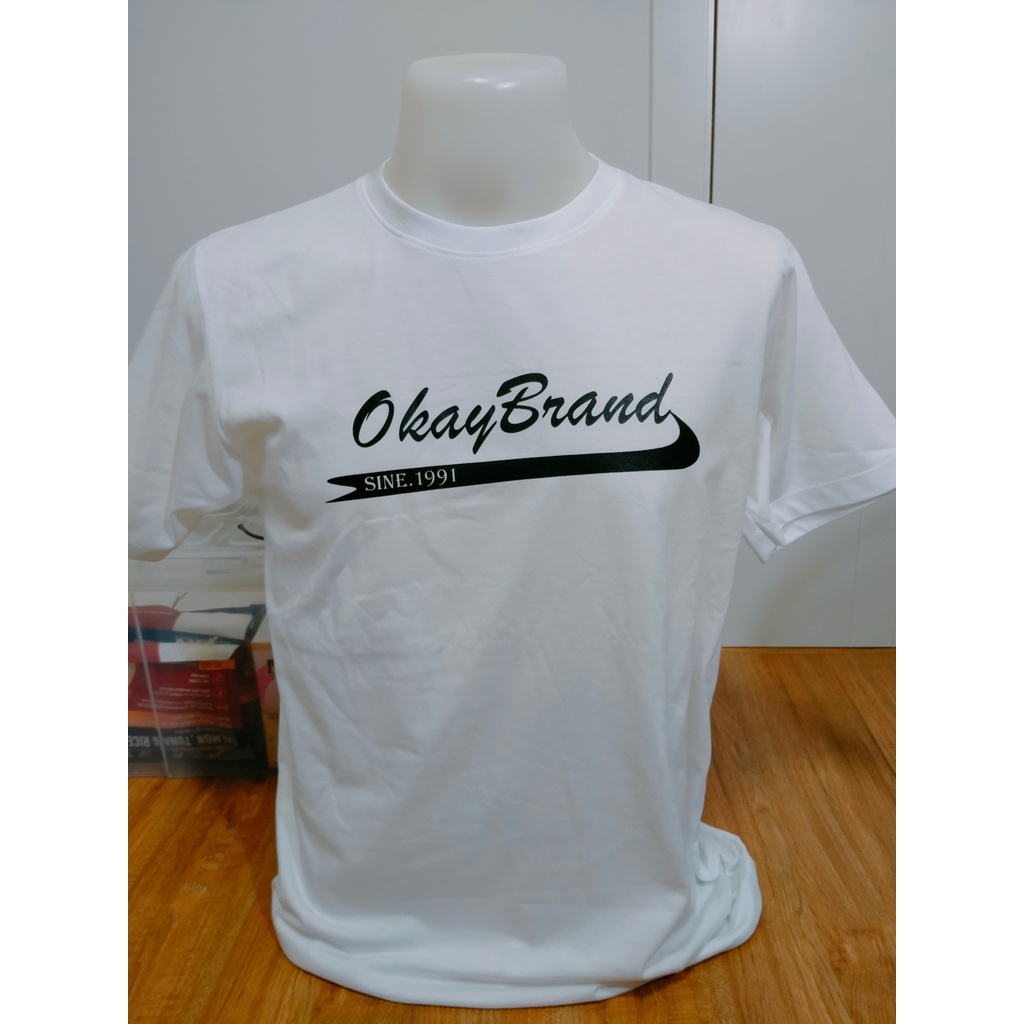 เสื้อยืด Okay Brand สีขาวใส่ได้ทั้งหญิงและชาย | Shopee Thailand