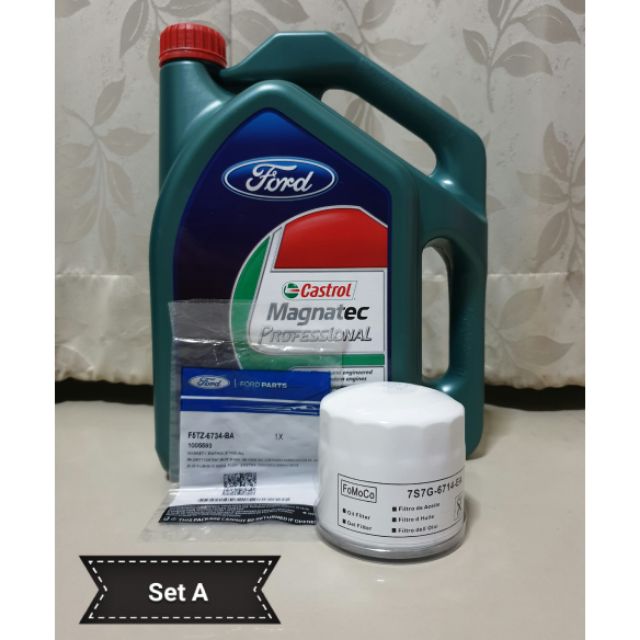 ชุดเปลี่ยนถ่ายน้ำมันเครื่อง ( Ford Castrol) Ford Fiesta 1.4, 1.5, 1.6 ...