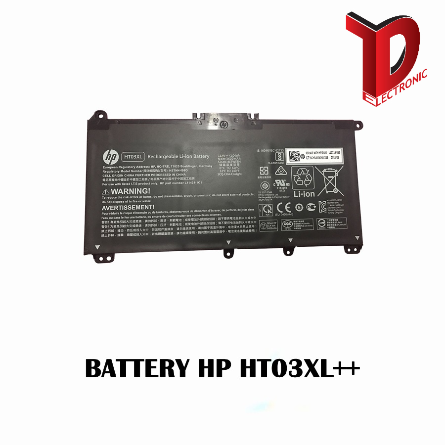 BATTERY HP HT03XL++ ของแท้ / แบตเตอรี่โน๊ตบุ๊คเอชพี แท้ (ORG) | Shopee ...