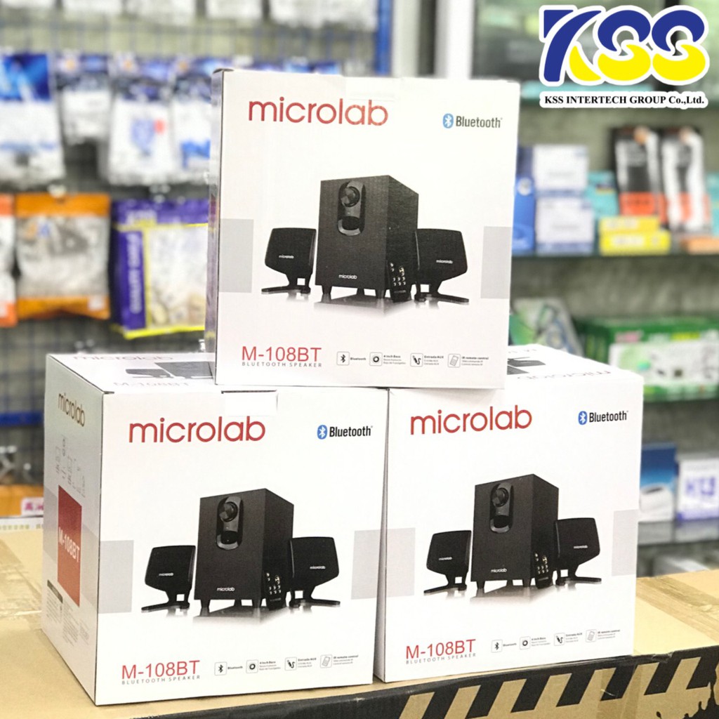 🛒 ส่งเร็ว🚀🚀 Microlab M-108BT ลำโพงบลูทูธ 2.1 กำลังขับ 11 วัตต์ - สีดำ ...