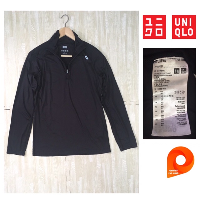 Uniqlo Dry UV Cut size M แขนยาวสีดำ | Shopee Thailand