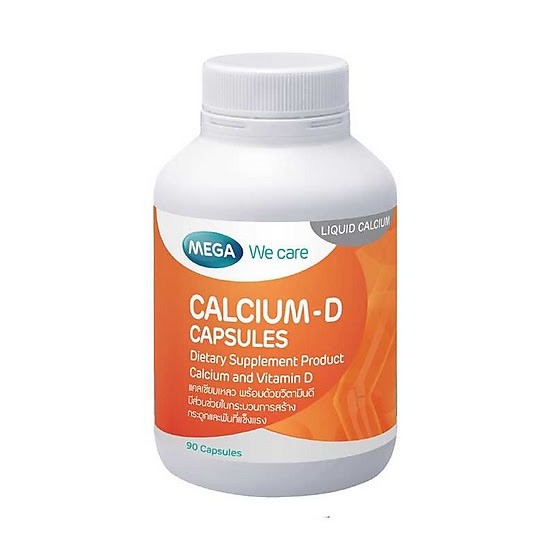 Mega Calcium D 90 caps. แคลเซียม บำรุงกระดูก, ฟัน ป้องกันกระดูกพรุน 90 ...