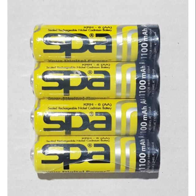 ถ่านชาร์จ Spa 1100 mAh 2 AA Ni-CD | Shopee Thailand