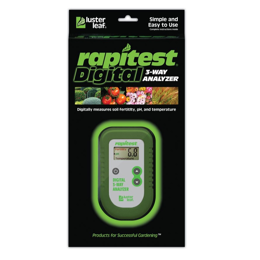 เครื่องวัดph ตรวจคุณภาพดิน พร้อมวัดปริมาณสารอาหารในดิน รุ่น Luster Leaf ...