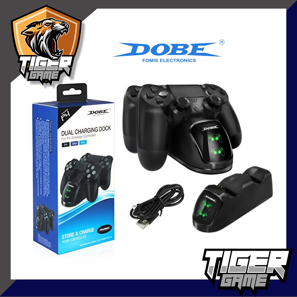 แท่นชาร์จจอย Ps4 ของ DOBE แบบมีไฟ (Ps.4 Dual Charging Dock)(ที่ชาร์จจอย ...