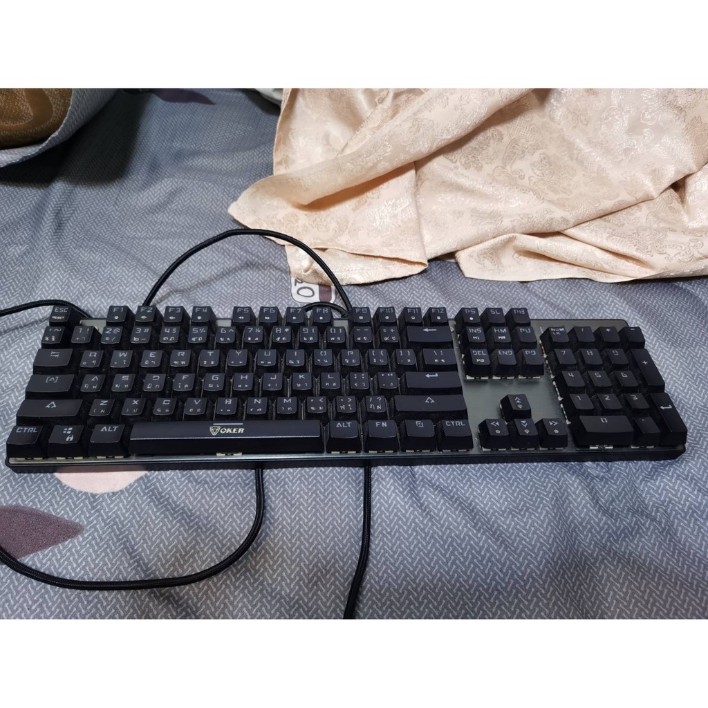 OKER K84 RGB Gaming Keyboard Mechanical Blue Switch คีย์บอร์ดเกมมิ่งบลู ...