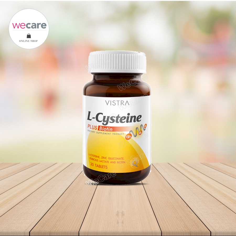 Vistra L-Cysteine Plus Biotin 30 Tablets วิสทร้า แอลซิเทอีน ไบโอติน ...