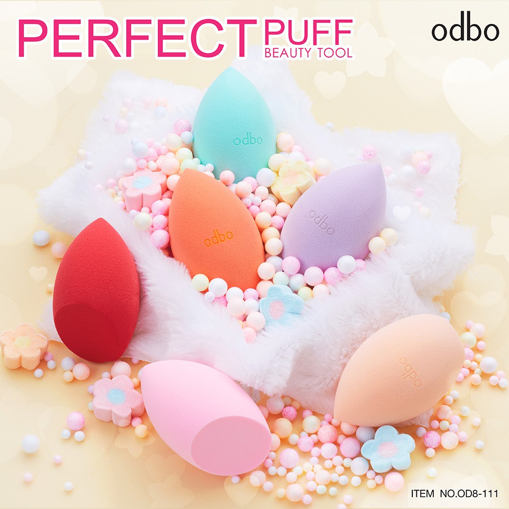 odbo Perfect Puff Beauty Tool OD8-111 โอดีบีโอ ฟองน้ำรูปไข่ พัฟไข่ | Shopee Thailand
