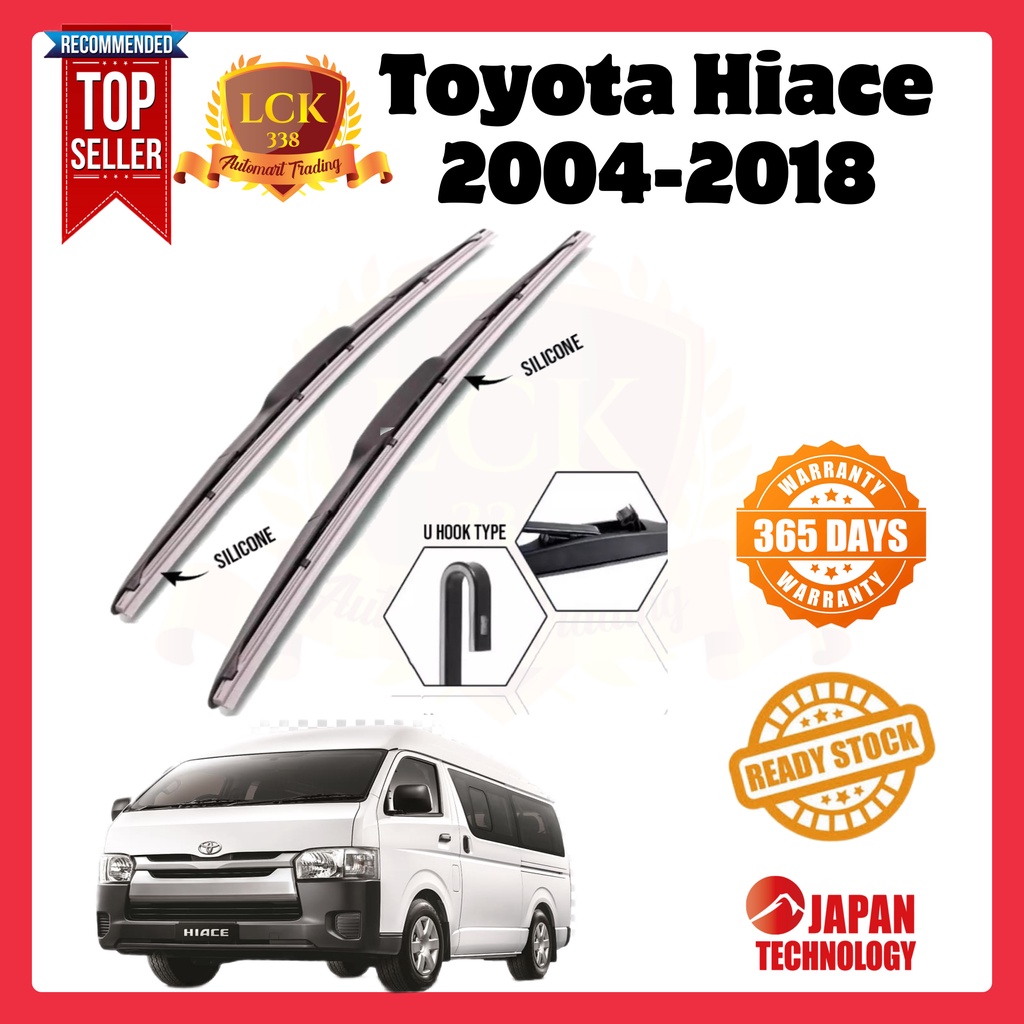 (PREMIUM)TOYOTA Hiace VAN (2004-2019)WIPER SILICONE RUBBER 22"/22" INCH ...