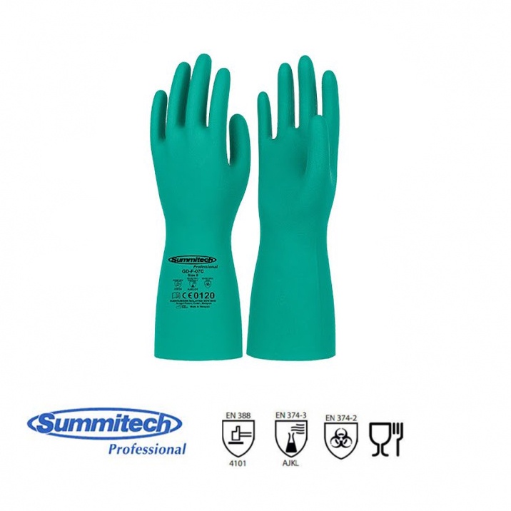 ถุงมือป้องกันสารเคมีSUMMITECH GT-F-07C (1คู่) | Shopee Thailand
