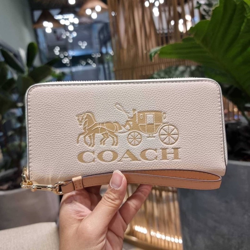 COACH C3548 LONG ZIP AROUND WALLET WITH HORSE AND CARRIAGE | Shopee Thailand