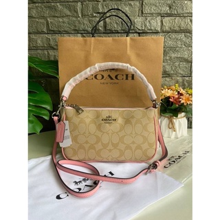 COACH (36674 / 58321) TOP HANDLE POUCH IN SIGNATURE | Shopee Thailand